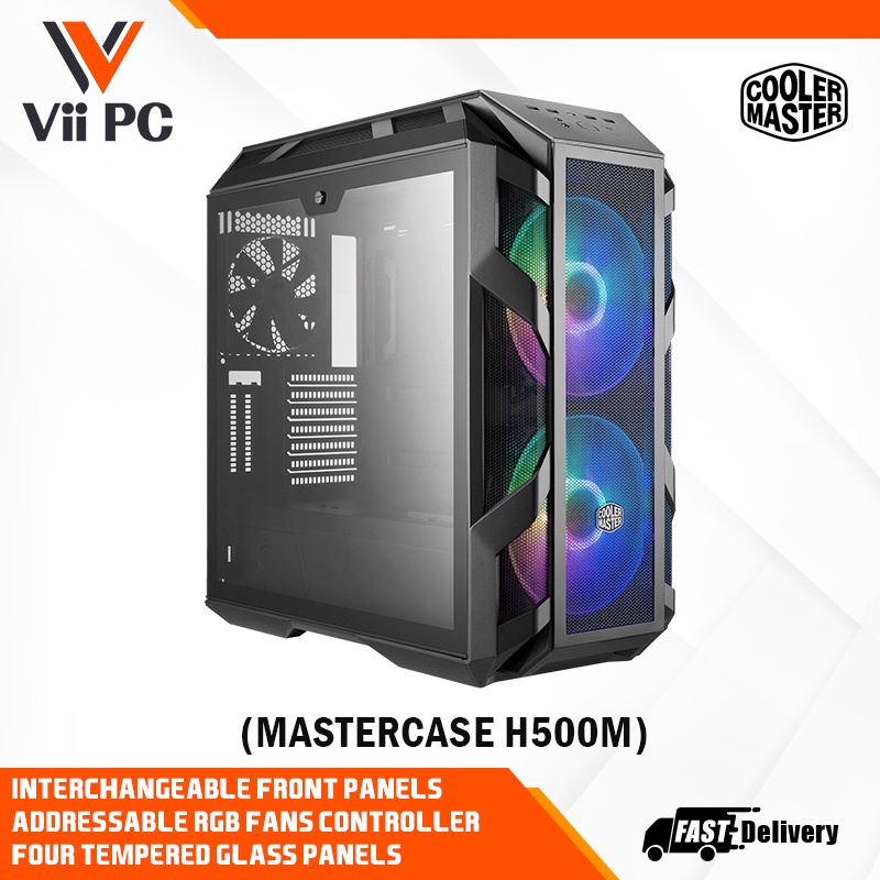 Cooler Master MasterCase H500M E-ATX ARGB Gaming Case with Four ...