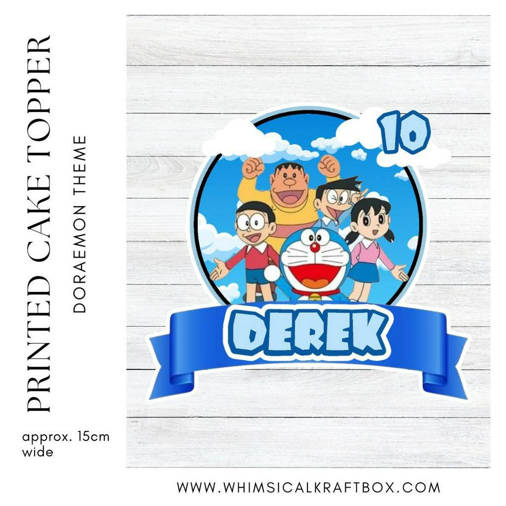 [SG Seller] Doraemon - Printed flat cake topper - Customised cake ...