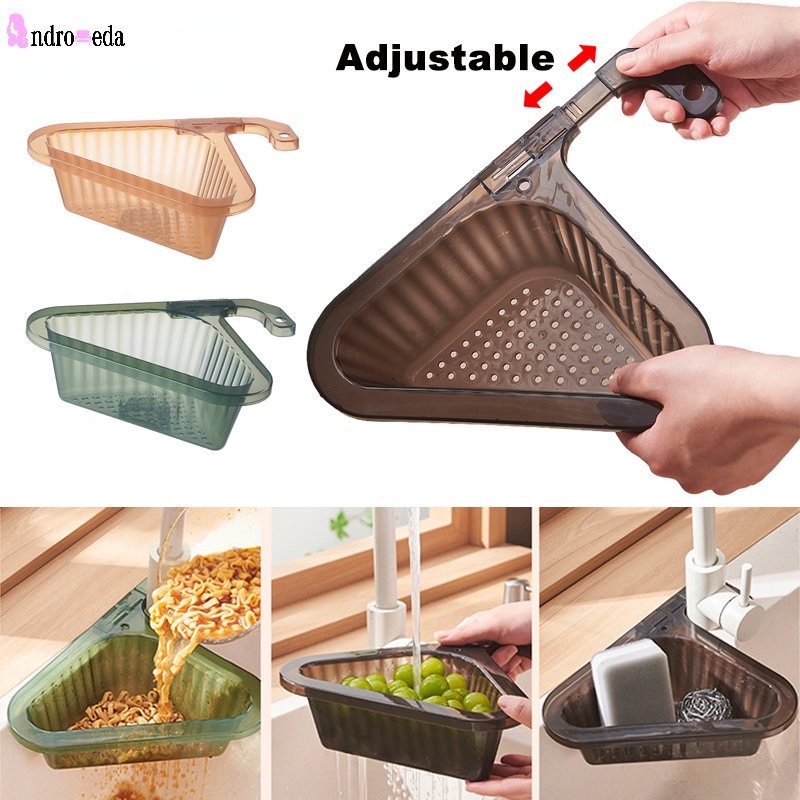 Kitchen Sink Filter Basket Corner Drain Strainer Basket Triangular Sink ...