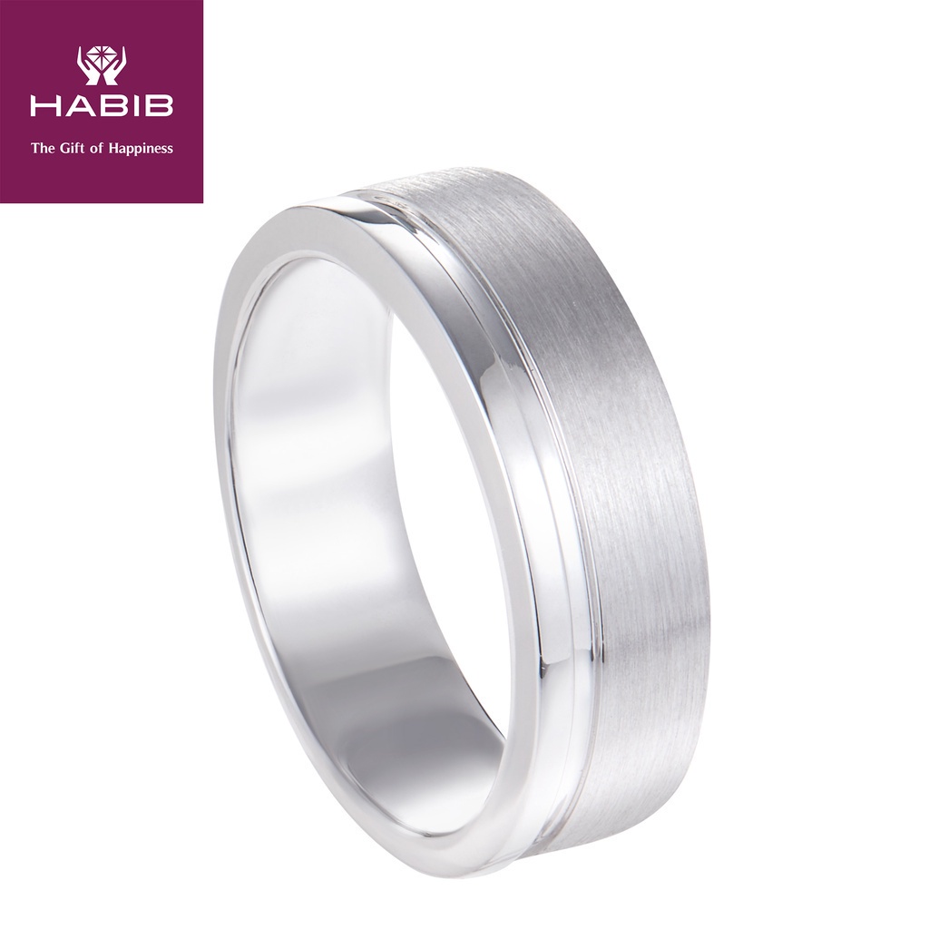 HABIB Men's Ring in 925 Silver Palladium 093250121(PLD) | Shopee Singapore
