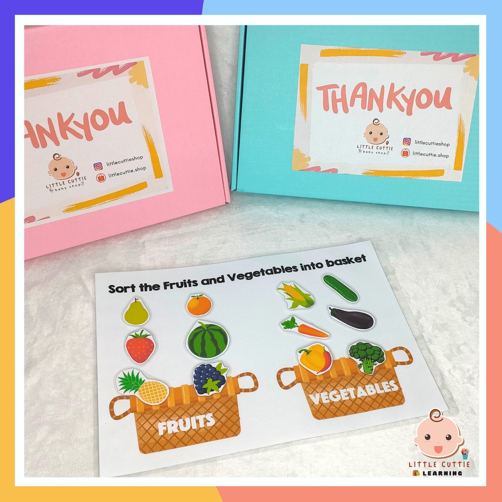 Fruits Vegetables Recognition Sorting Montessori Early Learning Busy ...