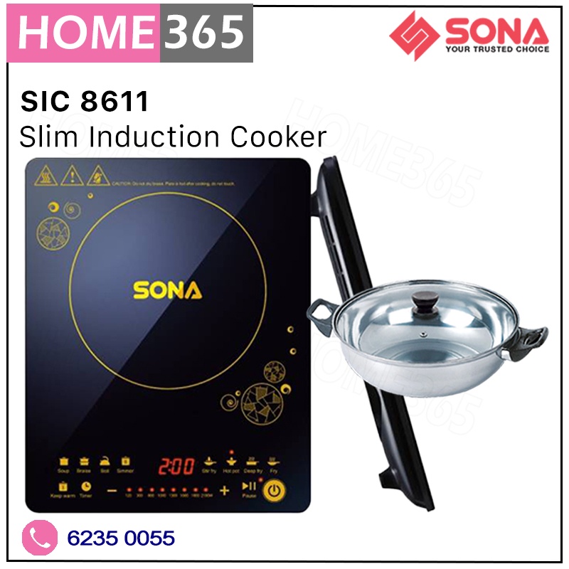 (PRE-ORDER) Sona Slim Induction Cooker SIC 8611 | Shopee Singapore