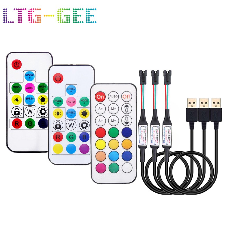 DC5V USB Wireless RF Remote Pixel Controller For 5V WS2812B SK6812 ...