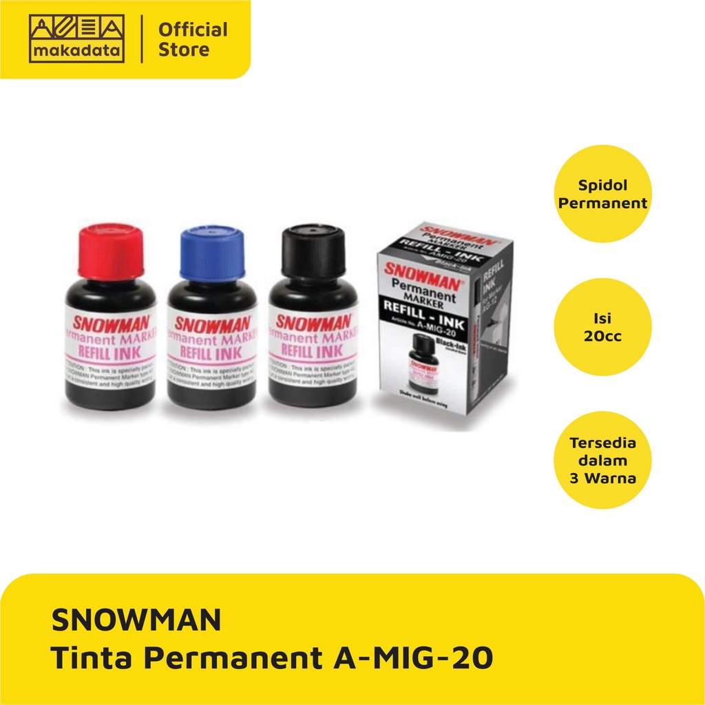 Snowman PERMANENT Marker Ink AMIG-20 (1PCS) | Shopee Singapore