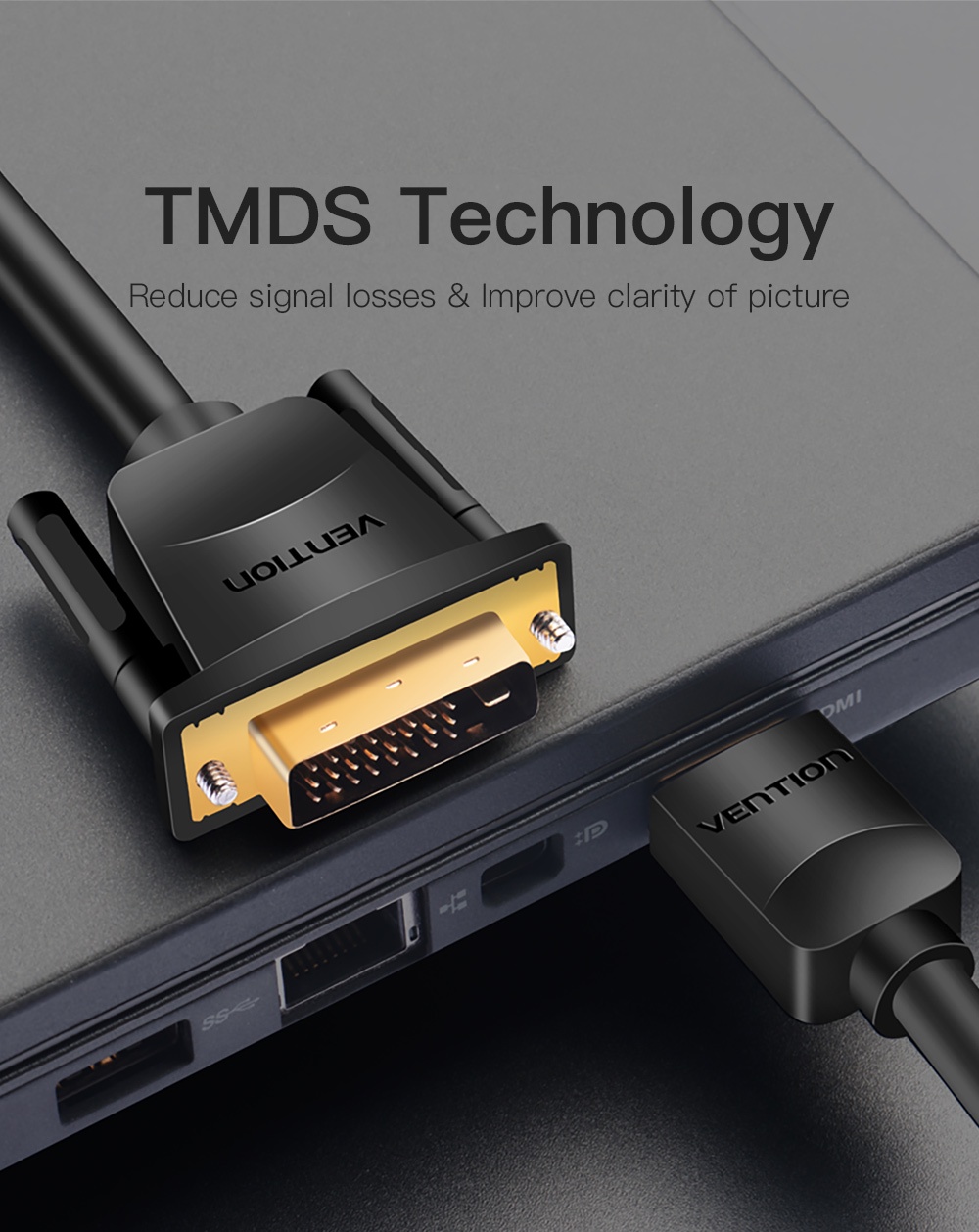 Vention HDMI To DVI Cable 1080P Bi-Directional Dvi-D 24+1 2m 3m 5m DVI ...