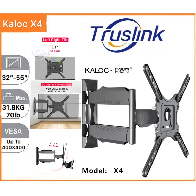 Original KALOC X4 TV Wall Mount Bracket Holder Stand MAX Load 31.8KG ...
