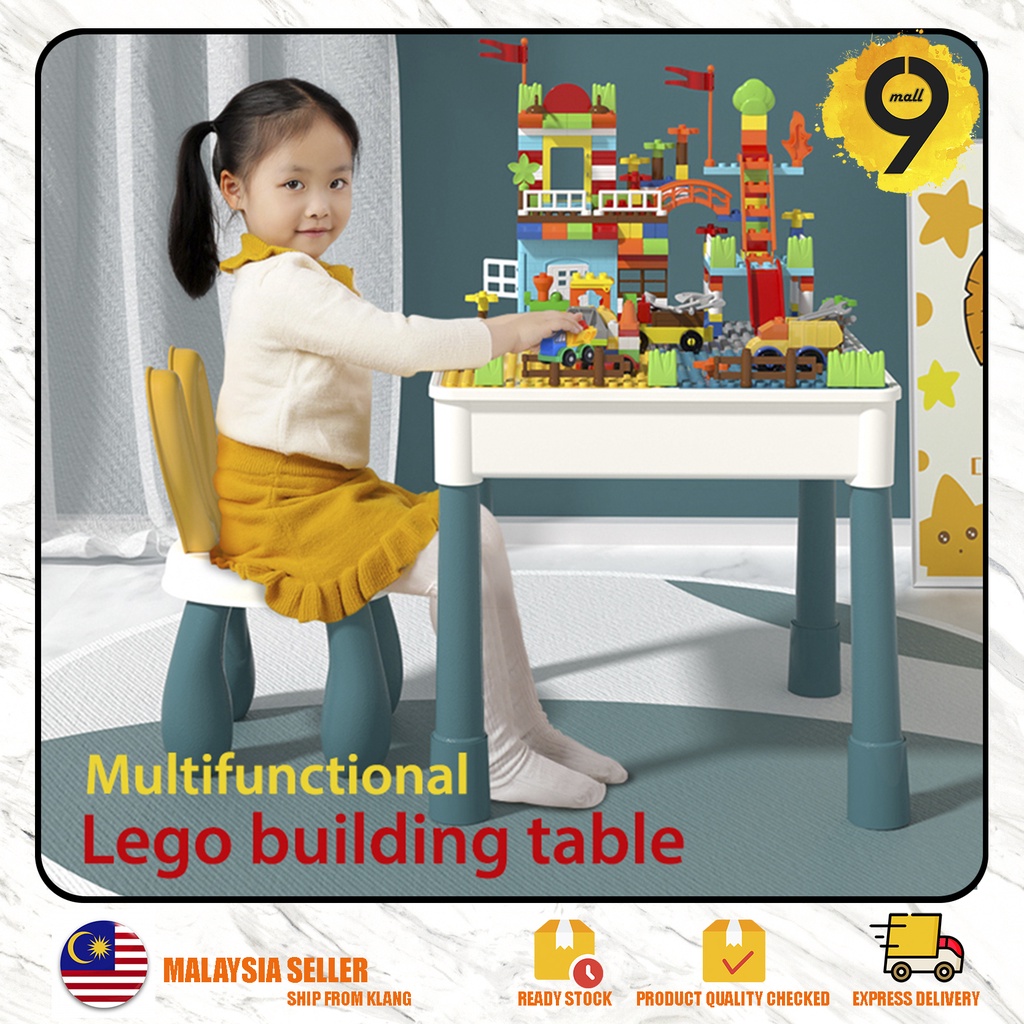 Multifunctional Lego Building Table Meja Lego Kanak-Kanak 多功能 Lego 桌 ...