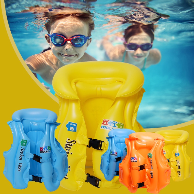 1PC PVC Baby Life Vest Kids Floated Inflatable Swimsuit/ Swim Protector ...