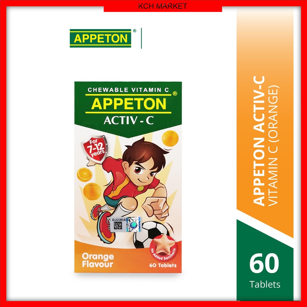 FAST SHIPING APPETON ACTIV-C 100mg Chewable Tablet for 7-12 Years Old ...