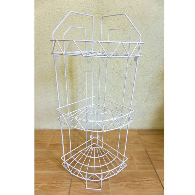 Triangular Corner Rack | Kitchen and Bathroom Rack | Shower Caddy (3 ...
