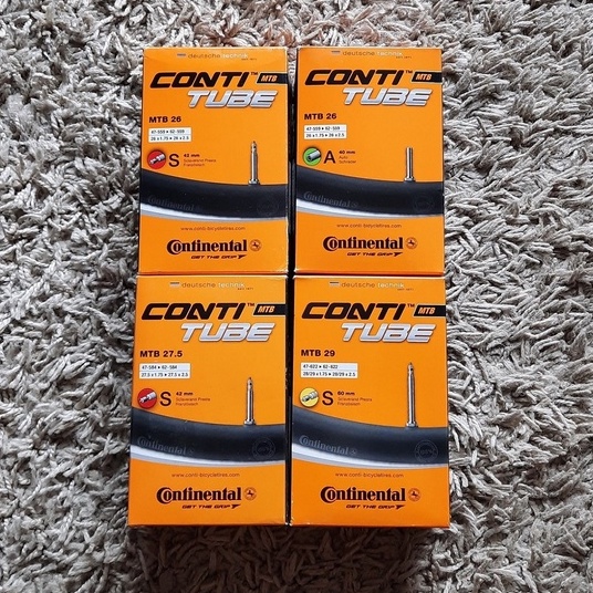 Continental MTB Tube / 26 / 27.5 / 29 Inch / Compact 10/11/12 Inch ...