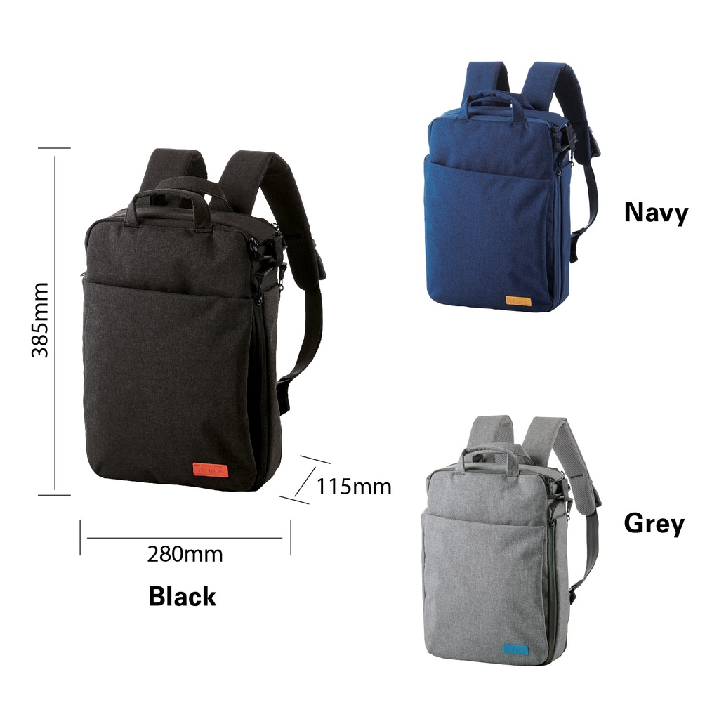 ELECOM 3-WAY Laptop Backpack / Laptop Bag/ School Bag/ Casual Bag/ Fit ...