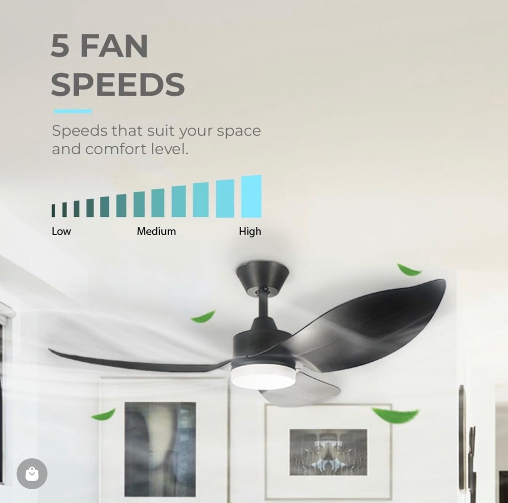 CASH ON DELIVERY MISTRAL 46" DC CEILING FAN 24W TRI-TONE LED LIGHT ...