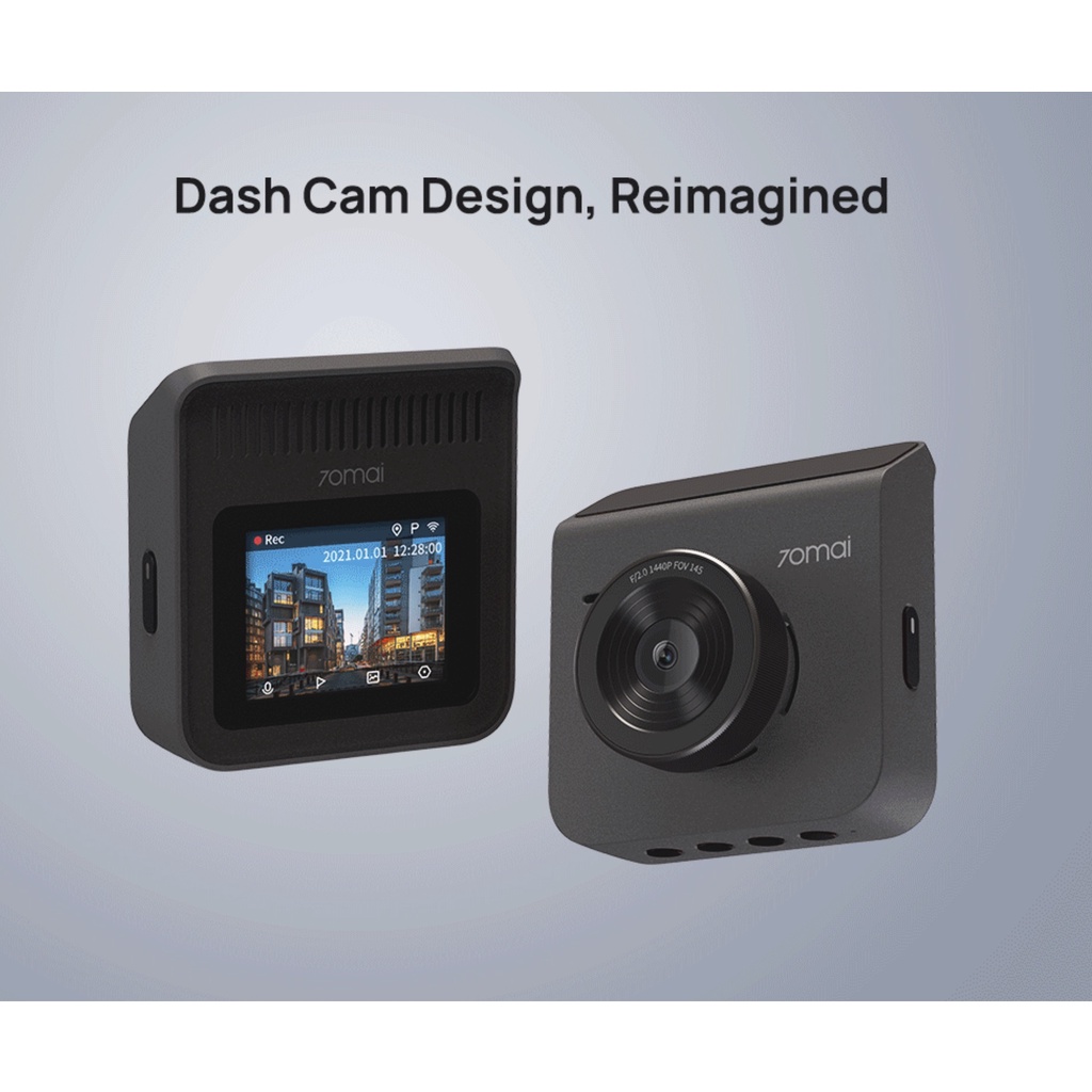 70mai Dash Cam A400 Car Recorder 1440P Resolution 70mai A400 Car DVR 145° FOV APP Control ...