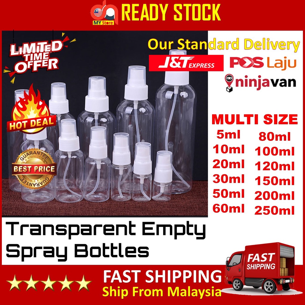 Botol spray umrah Transparent Spray Bottle, Sanitizer Bottle Mist ...