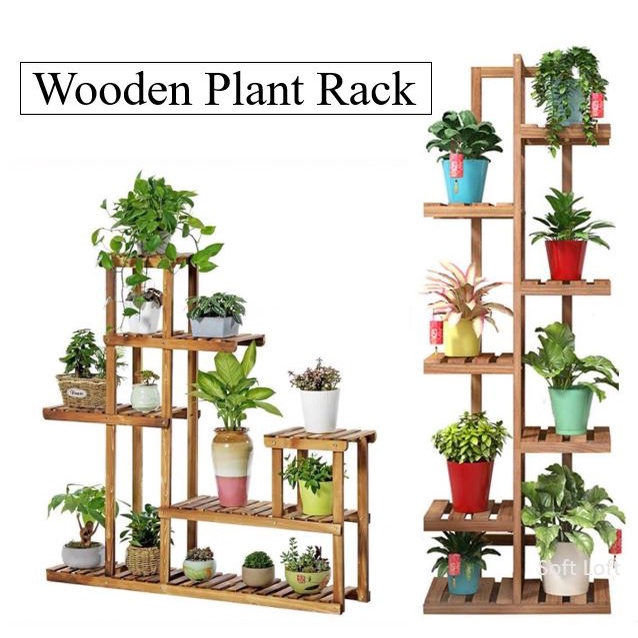 Plant Rack Plant Stand Wooden Plant Self Flower Rack For Indoor Outdoor ...