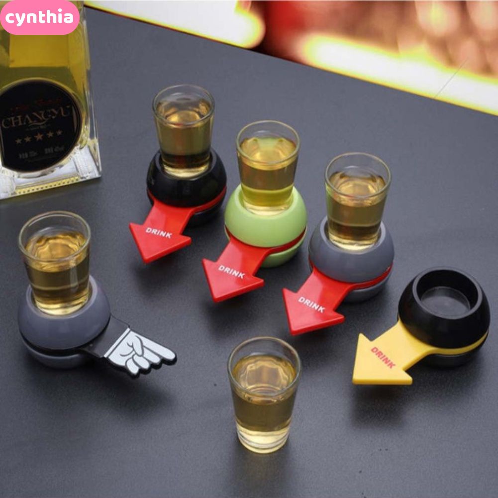 Funny Spinner Party Game Rotatable Arrows Beer Wine Glass Cup Kit Spin ...