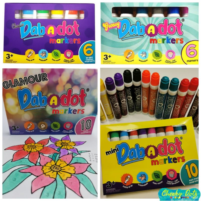 DAB-A-DOT Markers [FREE Printables] [Do A Dot] Superdots | Shopee Singapore