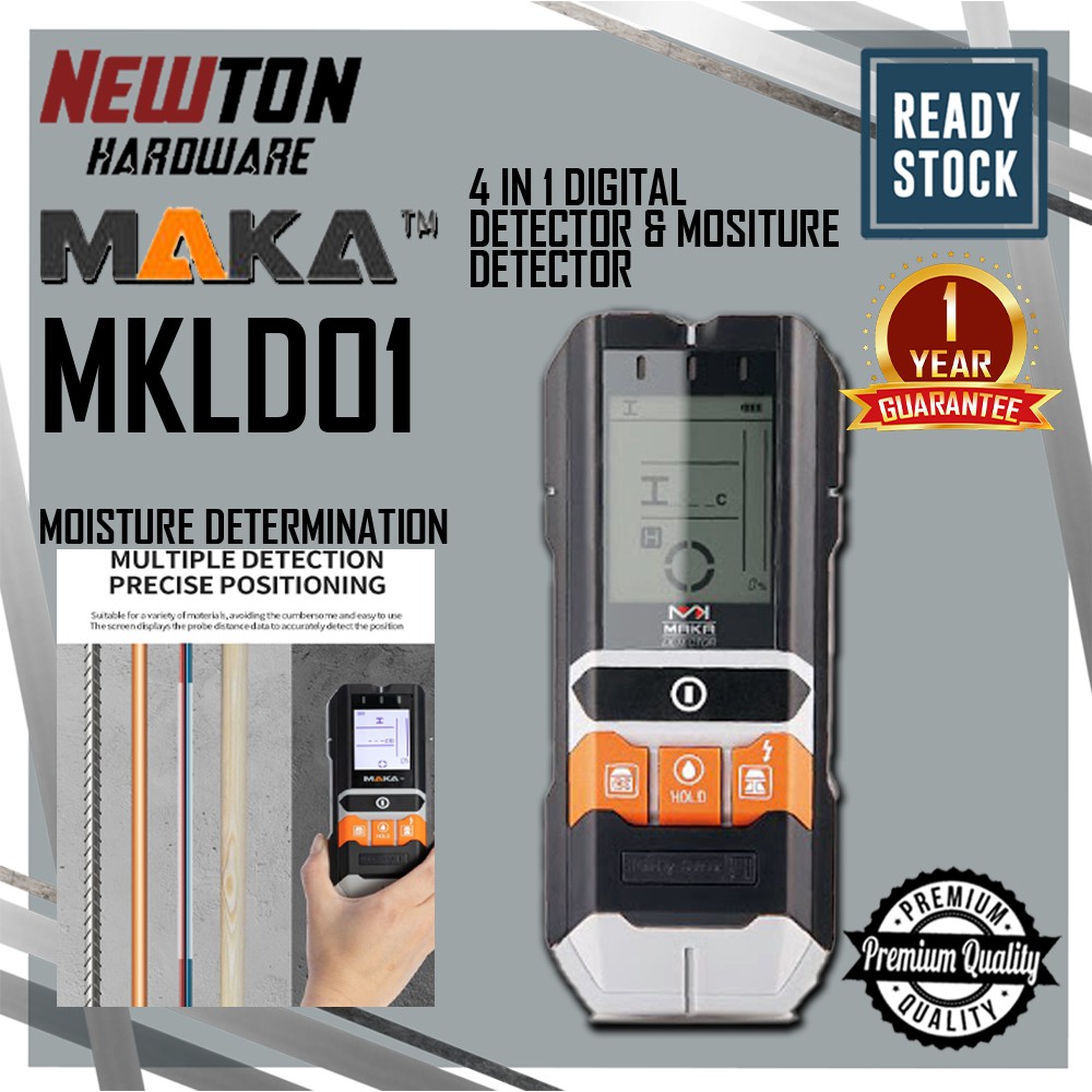 ''MAKA'' 4 IN 1 DIGITAL DETECTOR & MOISTURE METER MKLD01 | Shopee Singapore