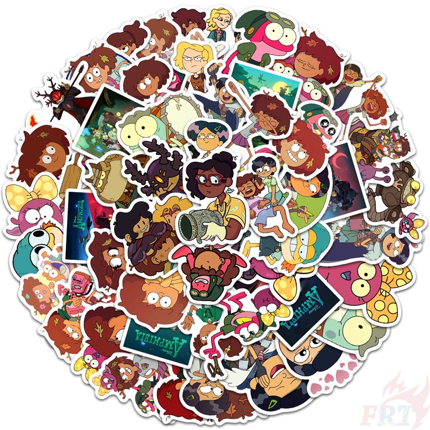 50Pcs/Set Amphibia Series 01 Stickers DIY Fashion Waterproof Decals ...