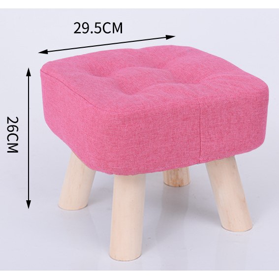 MODERN FASHION SMALL WOODEN STOOL WITH CUSHION | Shopee Singapore