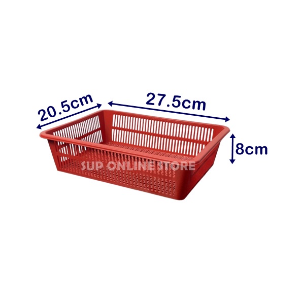 Rectangular Plastic Colander Basket / Red Hamper Tray / Square Basket ...