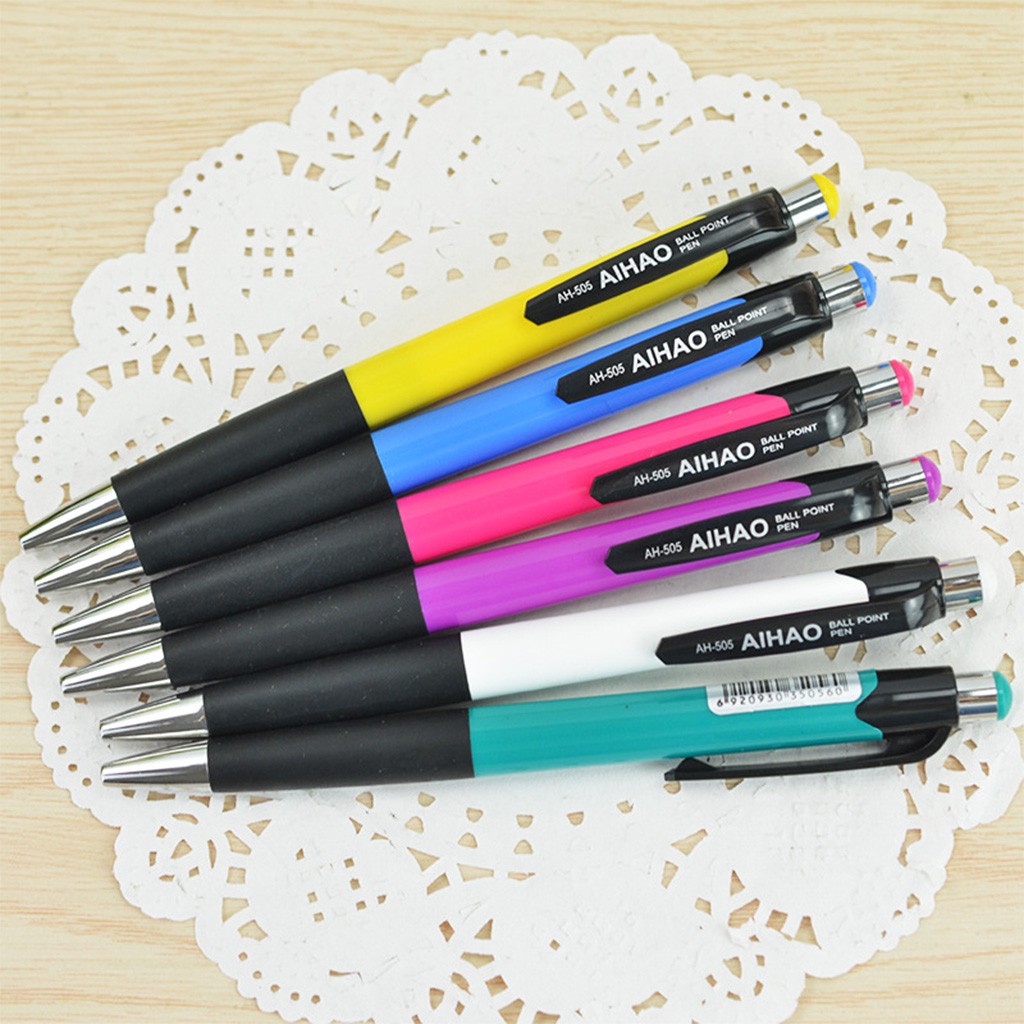 12Pcs 0.7mm Ballpoint Pen Roller Ball Blue Ink Office Supplies ...