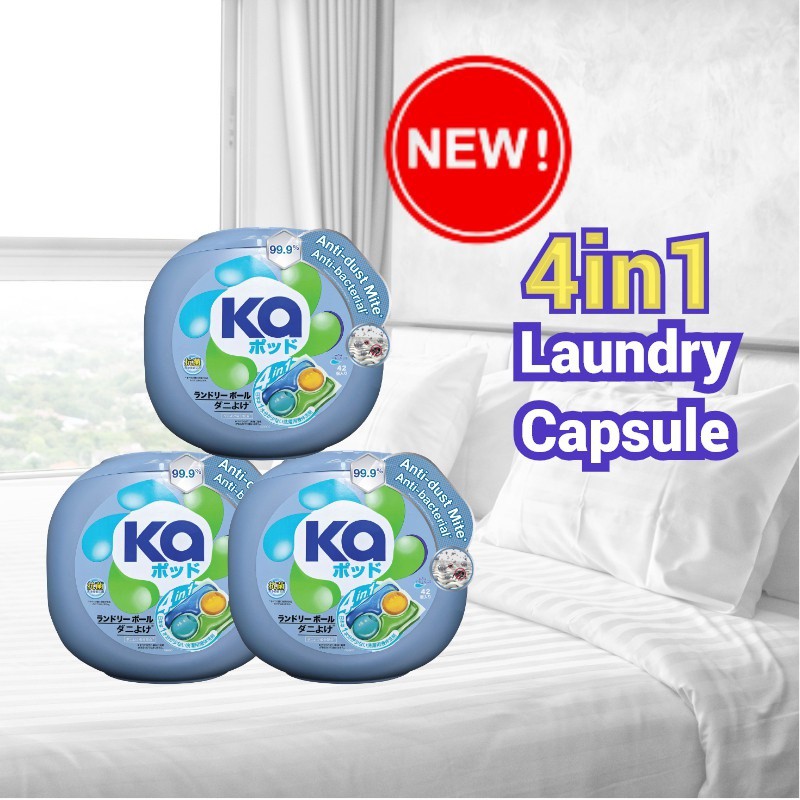 **NEW** KA 4 in 1 Laundry Detergent Capsules (42pcs x 3 Boxes) Total ...