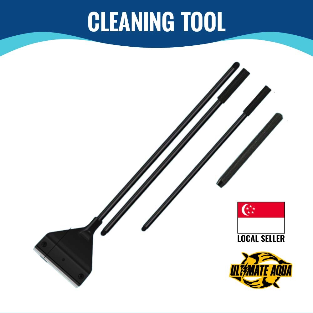 YEE Fish Tank Algae Scraper, Aquarium Cleaning Tool, Adjustable Shaft ...