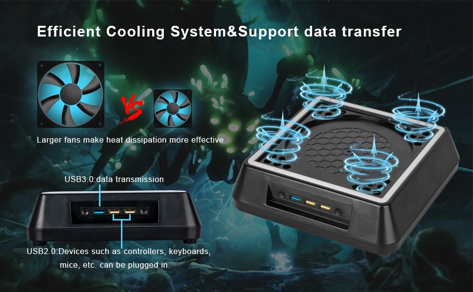 Cooling Fan for Xbox Series X, Xbox Series X Cooling Stand with LED ...