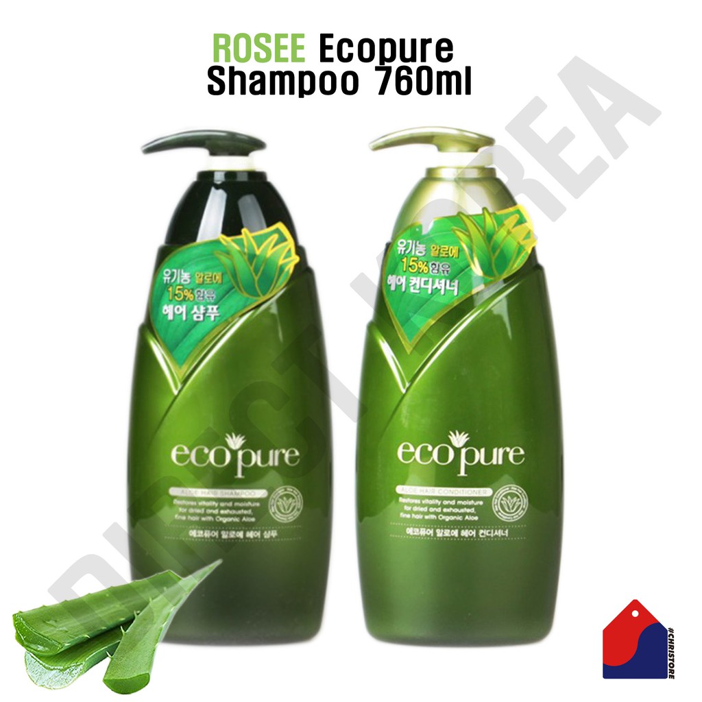 [Somang] Rosee Ecopure Soothes the scalp Aloe shampoo and conditioner ...