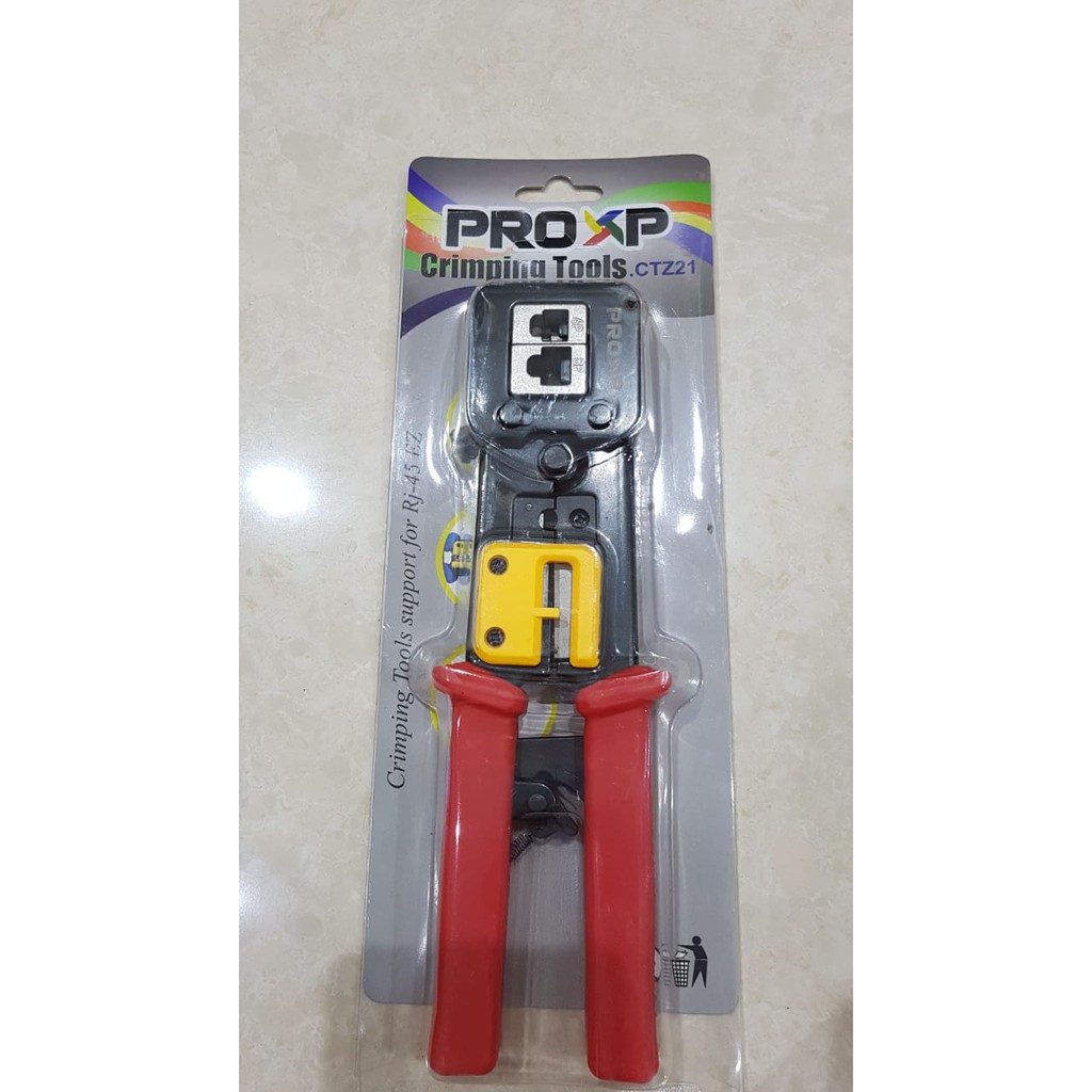 PRO XP Crimping Tool RJ45 (CTZL2-01) EZ Easy Crimp Double Cat.5e Cat.6 ...