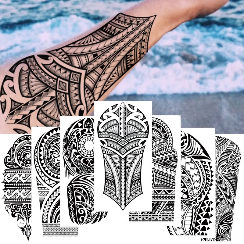 【SUN】Tattoo Sticker Waterproof Long Lasting Fake Tattoo Arm Temporary ...
