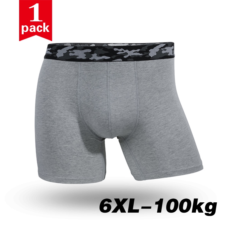 Plus Size Men's Underpants Wear Legs Cotton Sports Fat Guys Boxers ...
