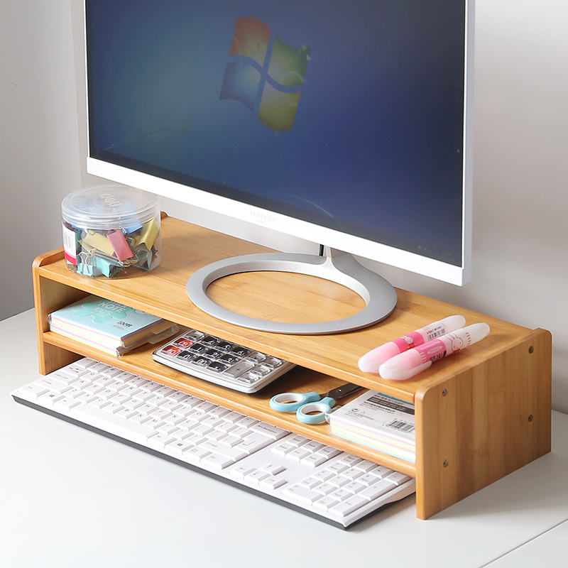 Qinxin computer monitor base bracket office desk supplies storage rack ...