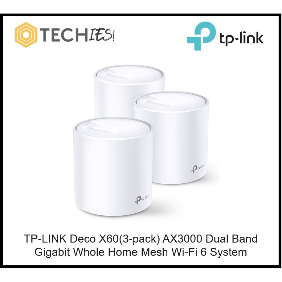 TP-LINK Deco X60(3-pack) AX3000 Dual Band Gigabit OFDMA MU-MIMO WiFi 6 ...