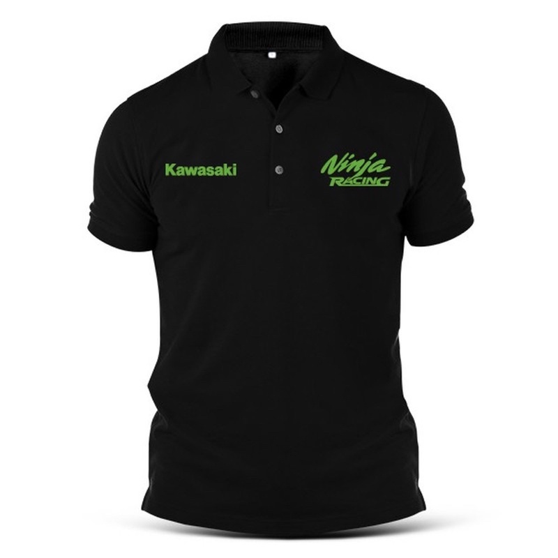 KAWASAKI NINJA EMBROIDERED POLOSHIRT (BURDA) | Shopee Singapore