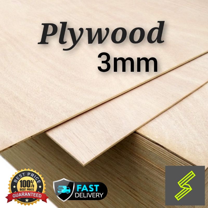 Plywood 3mm Papan Kayu Timber Panel Wood Board Sheet Multipurpose DIY ...
