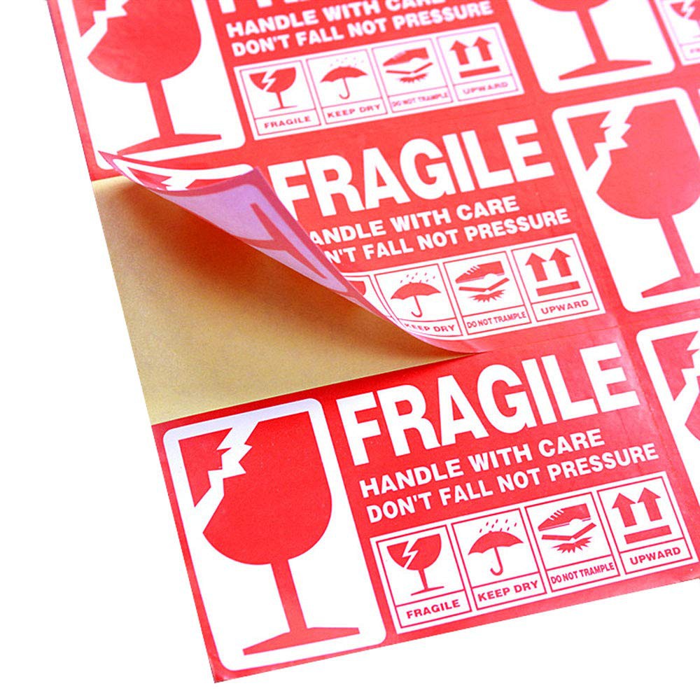 100pcs Fragile Sticker & Fragile Tape Fragile Label Warning Label ...