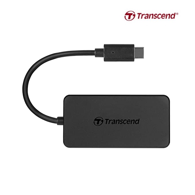 Transcend HUB2C, USB 3.1 Gen 1, 4-Port, Type C Reversible USB Type-C ...