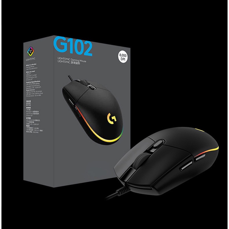 [SG Local Stock] G102 OEM Optical Gaming Mouse Universal Office USB Wired LED Mouse 3500DPI For ...