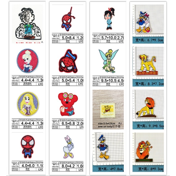 Classic European American Cartoon Disney Princess Spider-Man Donald ...