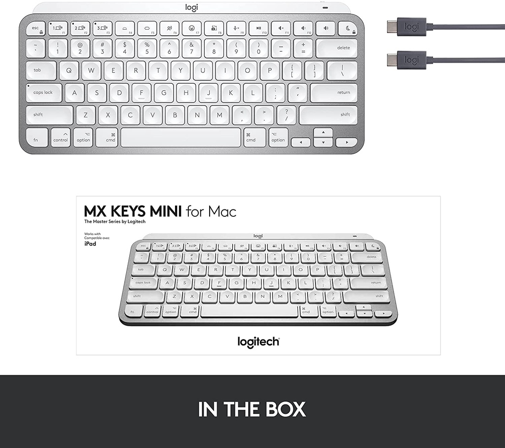 Logitech MX Keys Mini For Mac Keyboard Unique Switch Types, Smart ...