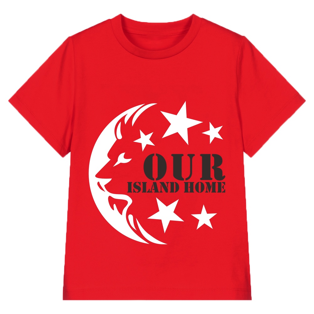 Kids National Day Outfits NDP 2024 I Love Singapore Boy & Girl Red Top ...