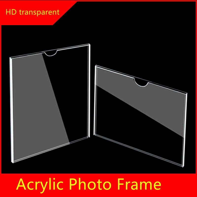 FSF A4 A5 Clear Acrylic Wall Frame Paper Holder Poster Photo Display ...