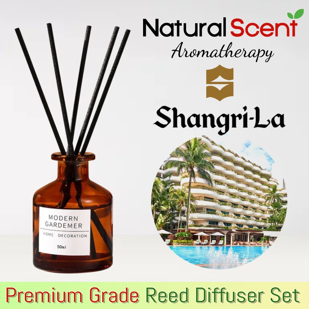 Natural Scent Shangri-La Hotel Aromatherapy Reed Diffusers for Bedroom Living Room Office, Gift ...