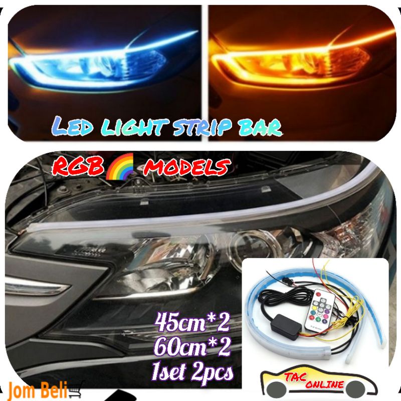 New Design Flexible Headlamp Eye Lip Led RGB CAR SIGNAL LED DRL ULTRA ...