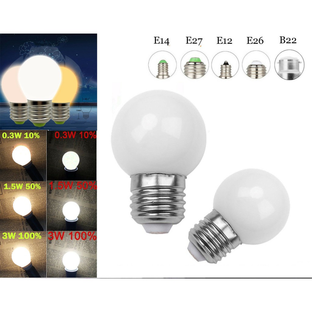 Three-stage Dimming Light Dimmable LED Bulb E26 E27 B15 B22 E14 E12 3W 220V LED Light Bulb ...
