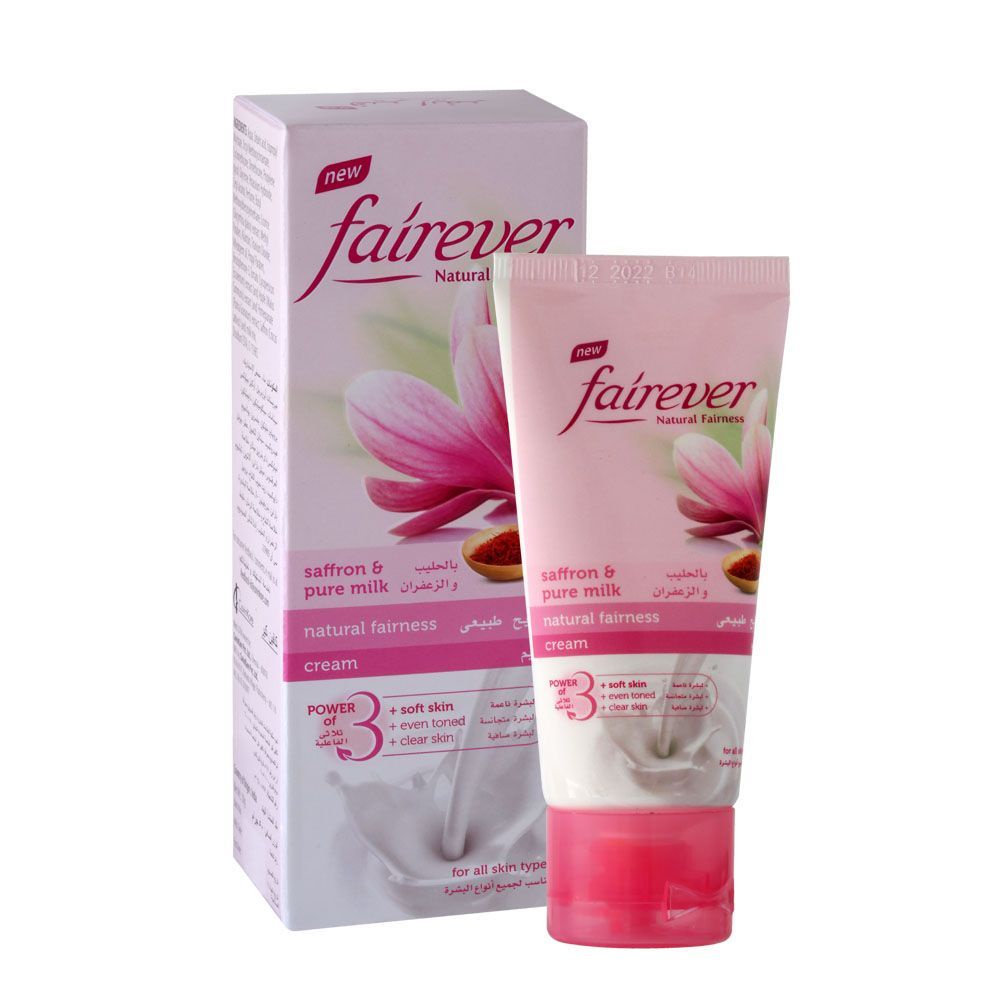 Fairever Natural Fairness Cream, 50g- With Saffron & Pure Milk, For ...