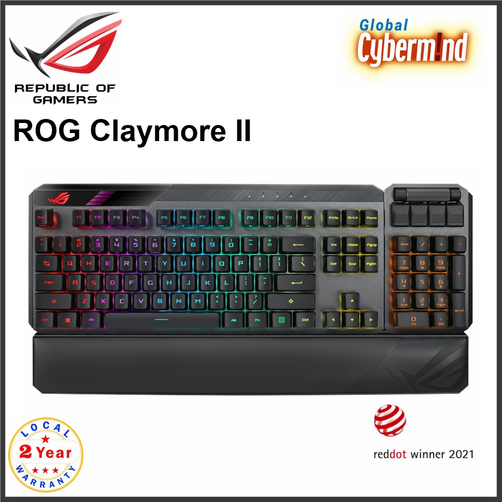 ASUS ROG Claymore II Wireless Optical Mechanical Gaming Keyboard ...
